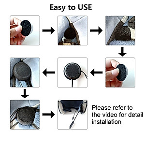 SUNITEC Motorcycle Bluetooth Headset Outdoor Helmet Earphone Bluetooth Helmet Speakers HiFi Stereo Sound Motorcycle Speakers Hands Free Music Call Control Universal Helmet Communtion System - BH03