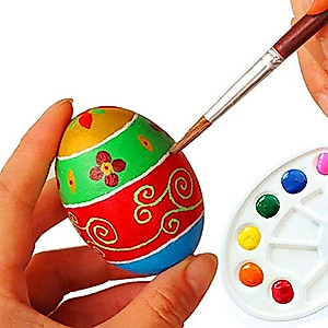 15Pcs Unpainted Wooden Fake Easter Eggs for Children DIY Game,Kitchen Craft Adornment,Wood Eggs for Encouraging Hens to Lay Eggs