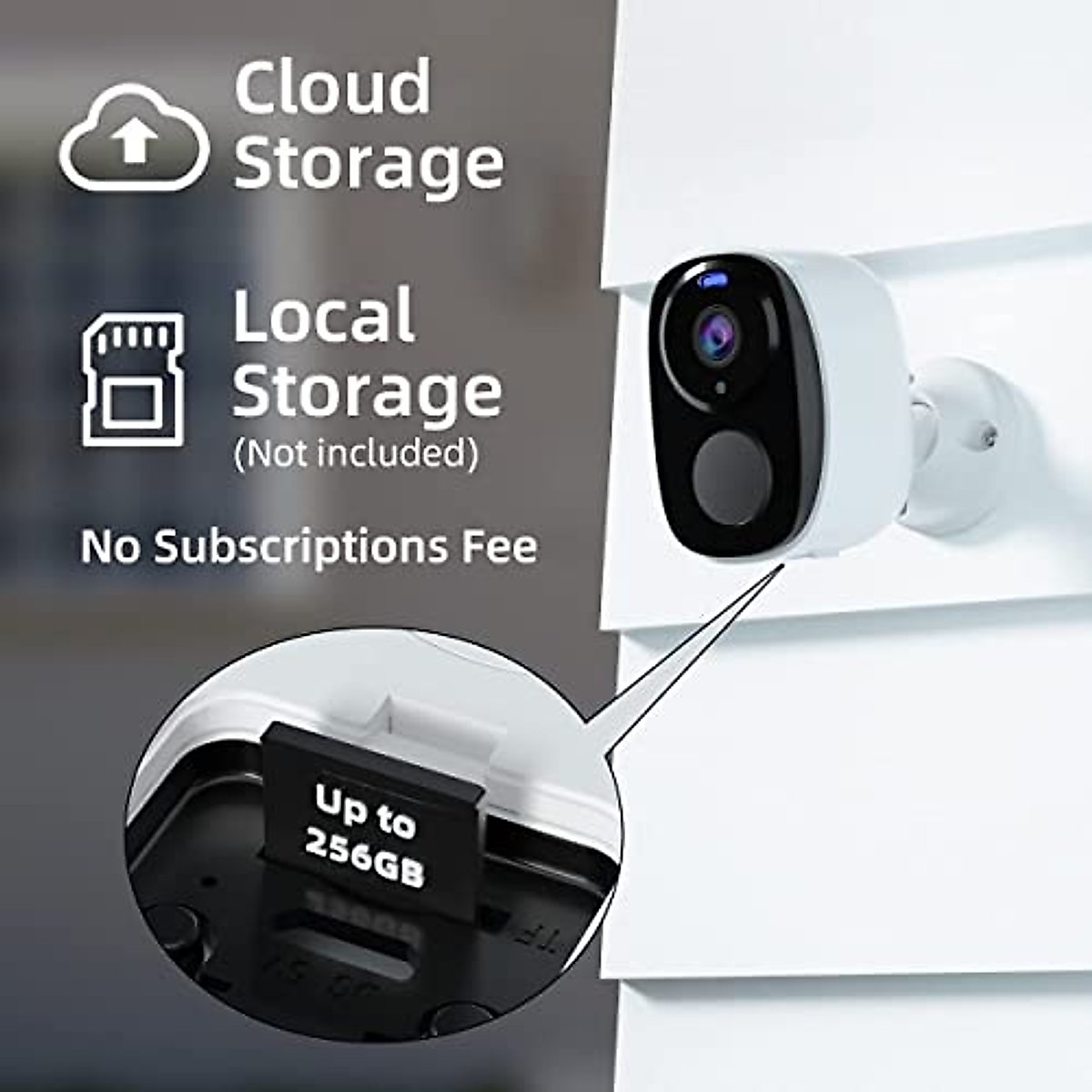 Rraycom 4Pack Security Cameras Outdoor Wireless, Battery Powered Camera for Home Security, Cloud/SD(up to 256G), AI Motion Detection, Color Night Vision,2-Way Audio