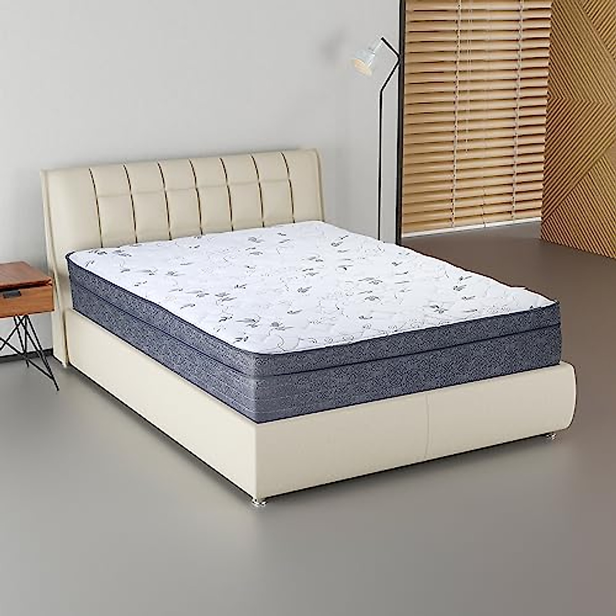 Mattress Comfort 13-Inch Extra Firm Foam Encased Eurotop Hybrid Mattress Full XL Black