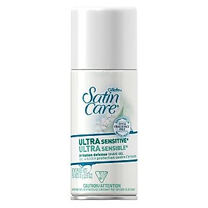 Gillette Satin Care Ultra Sensitive Irritation Defense Shave Gel, 2.5 Oz