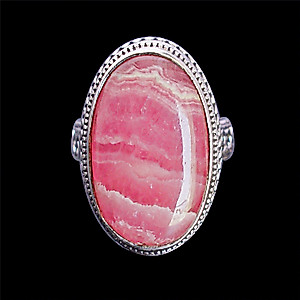Ravishing Impressions Rhodochrosite Gemstone 925 Sterling Silver Ring Marvelous Handmade Jewellery Gift For Her