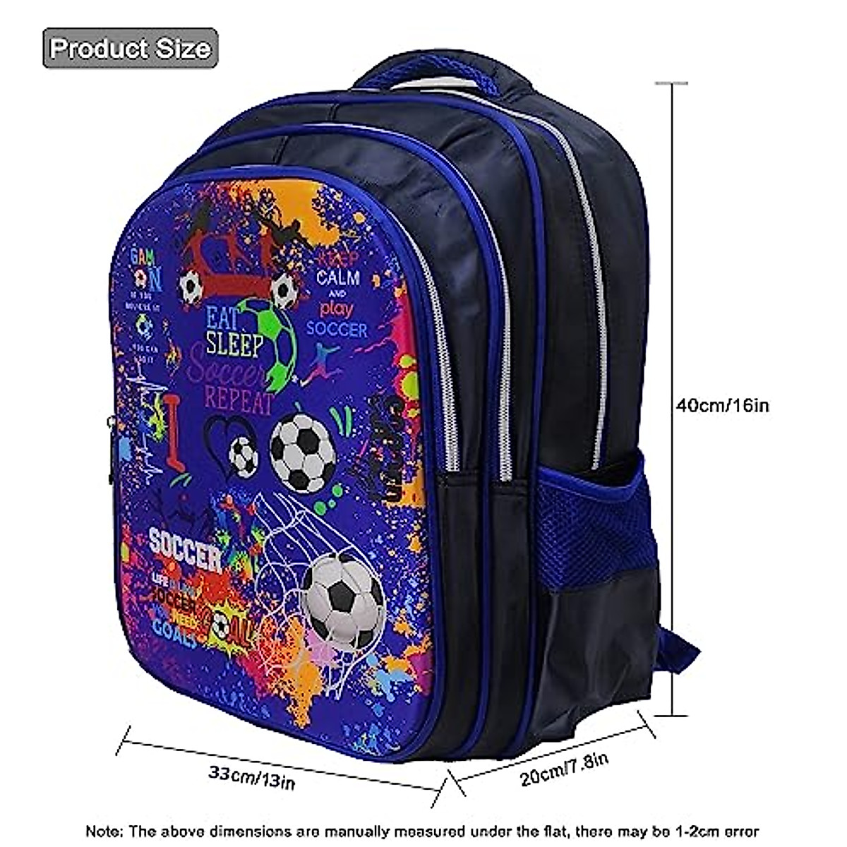JDEIFKF Soccer Backpack Laptop Backpack For Men Women, Soccer Backpacks Shoulder Bag For Travel Hiking Camping Daypack