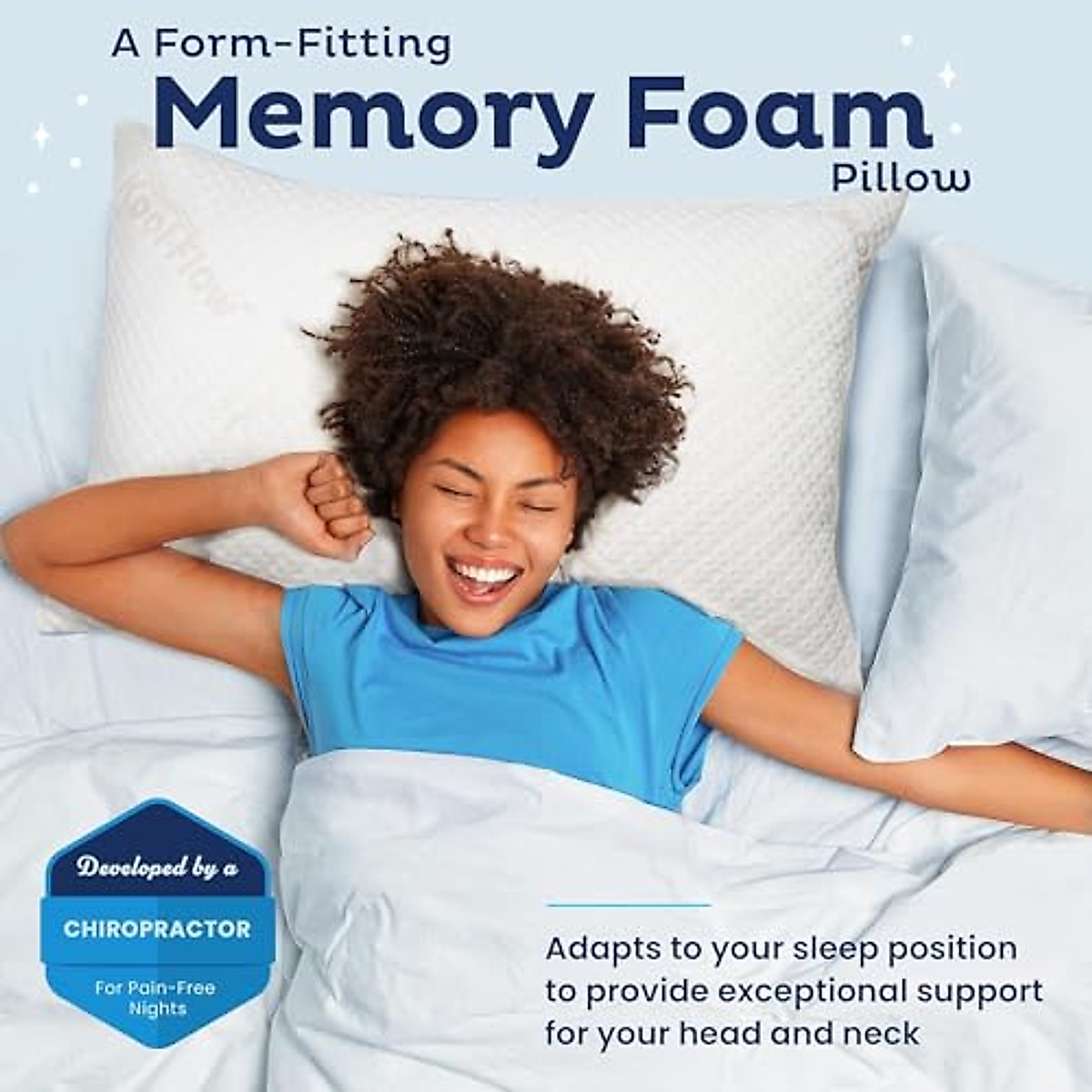 Snuggle-Pedic Shredded Memory Foam Pillow - The Original Cool Pillows for Side, Stomach & Back Sleepers - Sleep Support That Keeps Shape - College Dorm Room Essentials for Girls and Guys - King