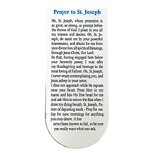 Foldable St Joseph The Protector Magnetic Bookmark for Men with Prayer on The Back, Religious Gifts for Catholic Fathers, 3 Inches