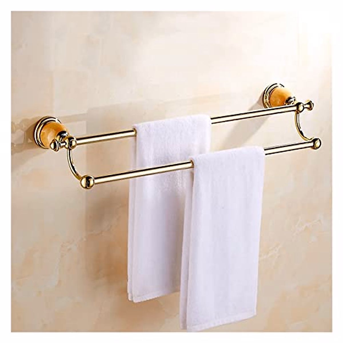 Towel BAR Rack Towel Rail for Bathroom,European-Style Double-Bar Hand Towel Holder,Bath Hand Towel Holder,Bathroom Double Rack,Antique Hanging Towel Bar/56Cm (Color : 66cm, Size : Christmas Reindeer