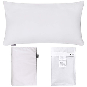 8-Pack 100% Cotton Comfortable Solid DIY Decorative Throw Pillow Case for Christmas Halloween Couch Sofa (4-Pack White and 4-Pack Black)