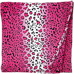 Home Must Haves Safari Animal Print All Season Extra Soft Warm Cozy Sofa Couch Throw Bed Premium Blanket (Queen, Pink Leopard)