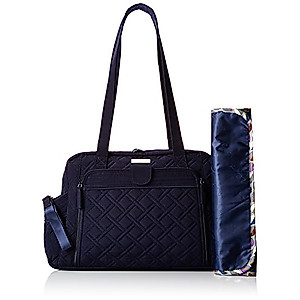 Vera Bradley Women's Microfiber Stroll Around Baby Diaper Bag, Classic Navy, One Size