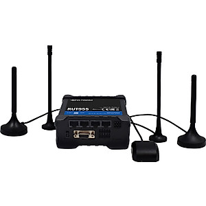 Teltonika RUT955K031Y0 Model RUT955 Industrial Cellular Router; Dual SIM; 4G LTE (Cat 4), 3G, 2G Connectivity; for use with Verizon; Auto Failover; Auto APN; Up to 100 Wi-Fi Users