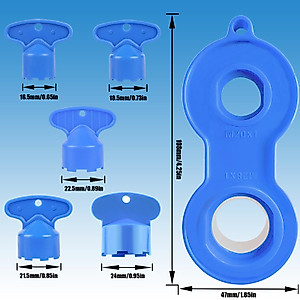 BOETOADG Cache Faucet Aerator Key Removal Wrench Tool with 5 Sizes M16.5, M18.5, M21.5, M22.5, M24 Concave Spout Key Sink Spout Wrench with Faucet Housing Removal Tool for Bathroom Kitchen Sinks