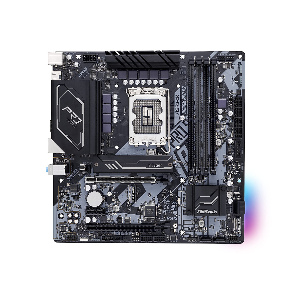 ASRock B660M Pro RS Intel B660 Series CPU (LGA1700) 32 GB Compatible B660M MicroATX Motherboard