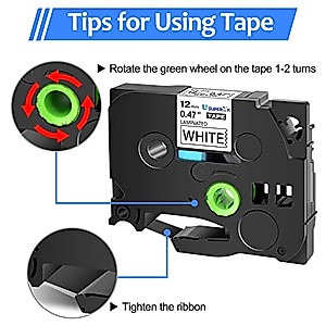 SuperInk 10 Pack Compatible for Brother TZ TZe231 TZe-231 TZ-231 Black on White Laminated Label Tape for PT-D210 PT-H100 PTD400AD PT-P700 PTD600 PT-1230PC P-touch Label Maker 12mm (1/2'')x 8m (26.2ft)
