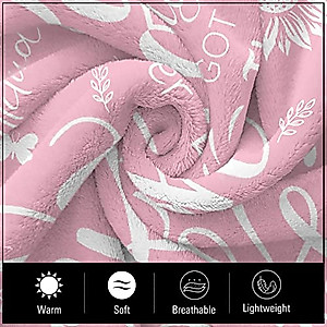 Get Well Soon Gifts for Women Blanket Gifts for Cancer Patients Women 50"X60" Hugs Blanket Healing Blanket Gifts for Women Inspirational Blanket Breast Cancer Blankets Gifts with Positive Energy