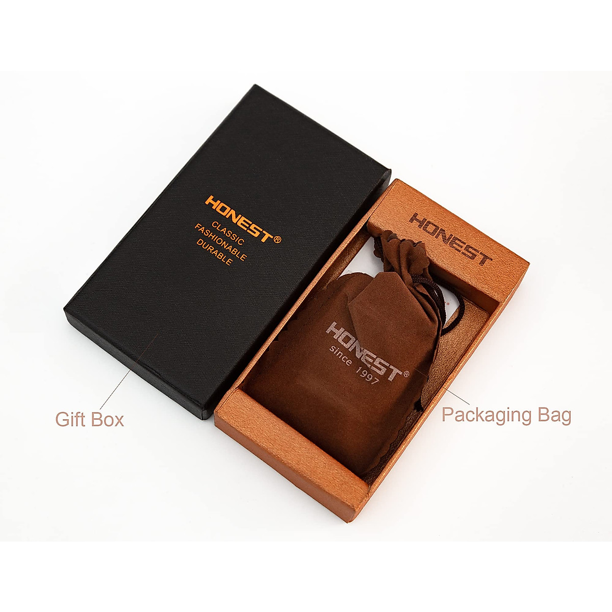 STAOSAN Soft Flame Lighter Leather Small Indoor Butane Refillable (Brown+Black)