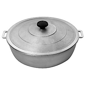 Uniware 9900 Super Quality Aluminum Caldero,Dutch Oven,7.2 QT,Silver (32cm (12.6-Inch))