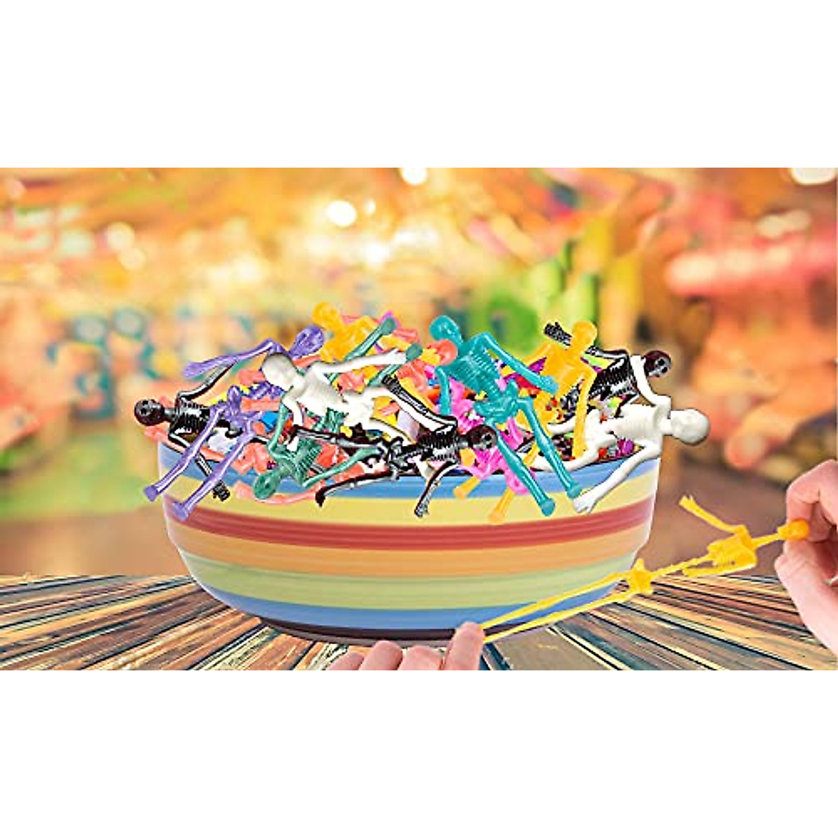 UpBrands 144 Party Favors for Kids Stretchy Skeleton Bulk Set, 12, Kit for Birthday's, Halloween, Goodie Bags, Easter Egg Basket, Pinata Filler, Small Toys Classroom Prizes