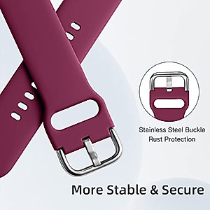 Lerobo Compatible for Samsung Galaxy Active 2 Watch Band/Galaxy Watch 4 band & Galaxy Watch 5 Band 40mm 44mm/Galaxy Watch 5 Pro 45mm Band/Watch 3 Band 41mm,6 Pack 20mm Silicone Sport Straps Women Men