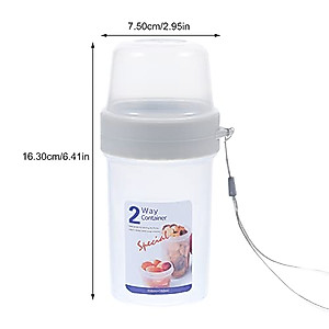 Zerodeko Breakfast on The Go Cups Portable Yogurt Cups Large Capacity Sealed Double Layer Food Container for Cereal Oatmeal Fruit