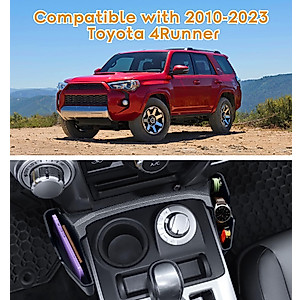 Center Console Organizer Compatible with Toyota 4Runner 2024 2023 2022 2021 2020 2010-2019, Car Interior Accessories, Shifter Storage Box, Gear Shift Console Side Tray, Coin Change Holder, Black