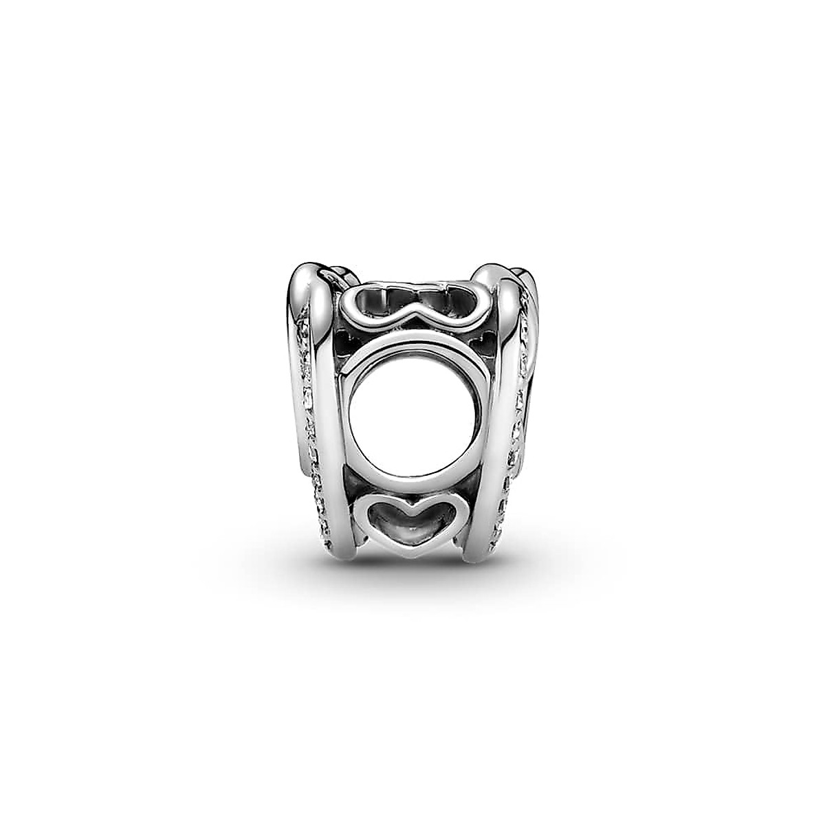 PANDORA Sparkling Entwined Hearts Charm