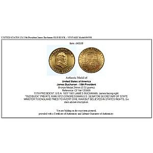 1655 UNITED STATES US 15th President James Buchanan OL coin Good