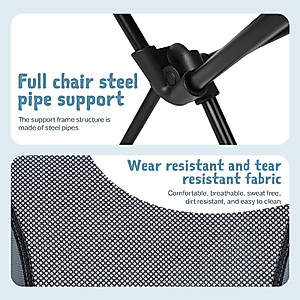 Washranp Folding Rocking Camping Chair,Heavy Duty Recliner Chair Portable Camping Rocker for Patio Front Porch Backyard Lawn Living Room,Supports 253 LBS 1 Set