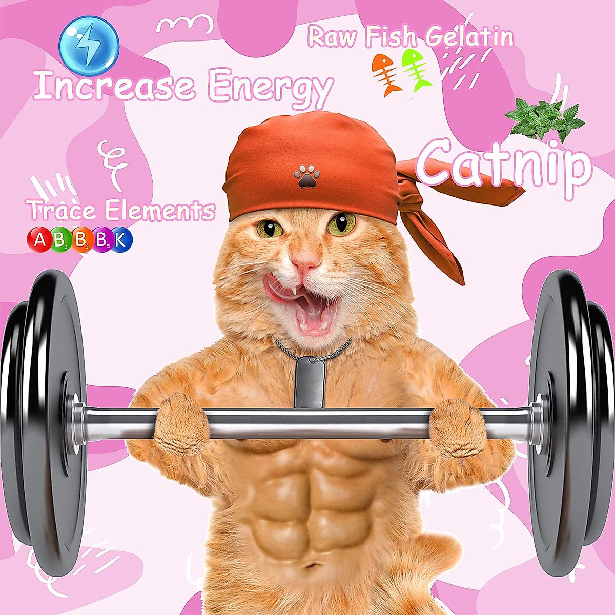 Nuanchu 6 Pieces Cat Snacks Candy Ball Cat Sugar Energy Ball Cat Lickable Treats Balls Cat Catnip Ball Cat Lollipop Wall Cat Treat Balls Toy Edible Cat Treats Candy Ball Kitten Treats Licking Candy