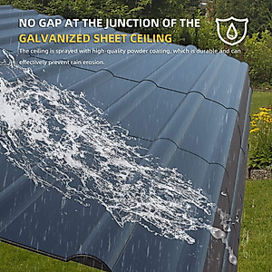 DNYKER 12'x20' Metal Carport, Heavy Duty Car Garage with Galvanized Steel Roof, Upgraded Extra Large Metal Car Shelter Shade for Car, Truck and Boats