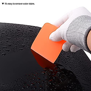 3 Pcs PPF Squeegee Soft Rubber Scraper, Anti-Scratch TPU Coating Scraper for Car Vinyl Paint Protection Film Installation, Vinyl Wrap and Window Tint Windshield Glass Cleaning Squeegee Tool