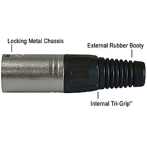 GLS Audio XLR MALE Plugs Connectors XLR-M Plug - 4 Pack