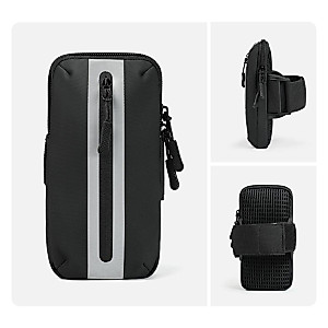 UMILAKE Phone Holder for Running for Women Men Waterproof Small Arm Bands Arm Band for Phone for Running Use for Running Hiking and Biking Arm Bands with Card/Key Bag/Earphone (Black)