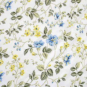 Laura Ashley Home - King Duvet Cover Set, Cotton Sateen Reversible Bedding with Matching Shams, All Season Home Decor (Meadow Floral Blue, King)