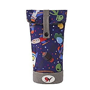 SY Magnetic button Multi-Function Large Capacity Pencil Case Pen Bag Large Storage Handheld Pen Pouch Cosmetic Case High School pencil maker College Student Girl Teen