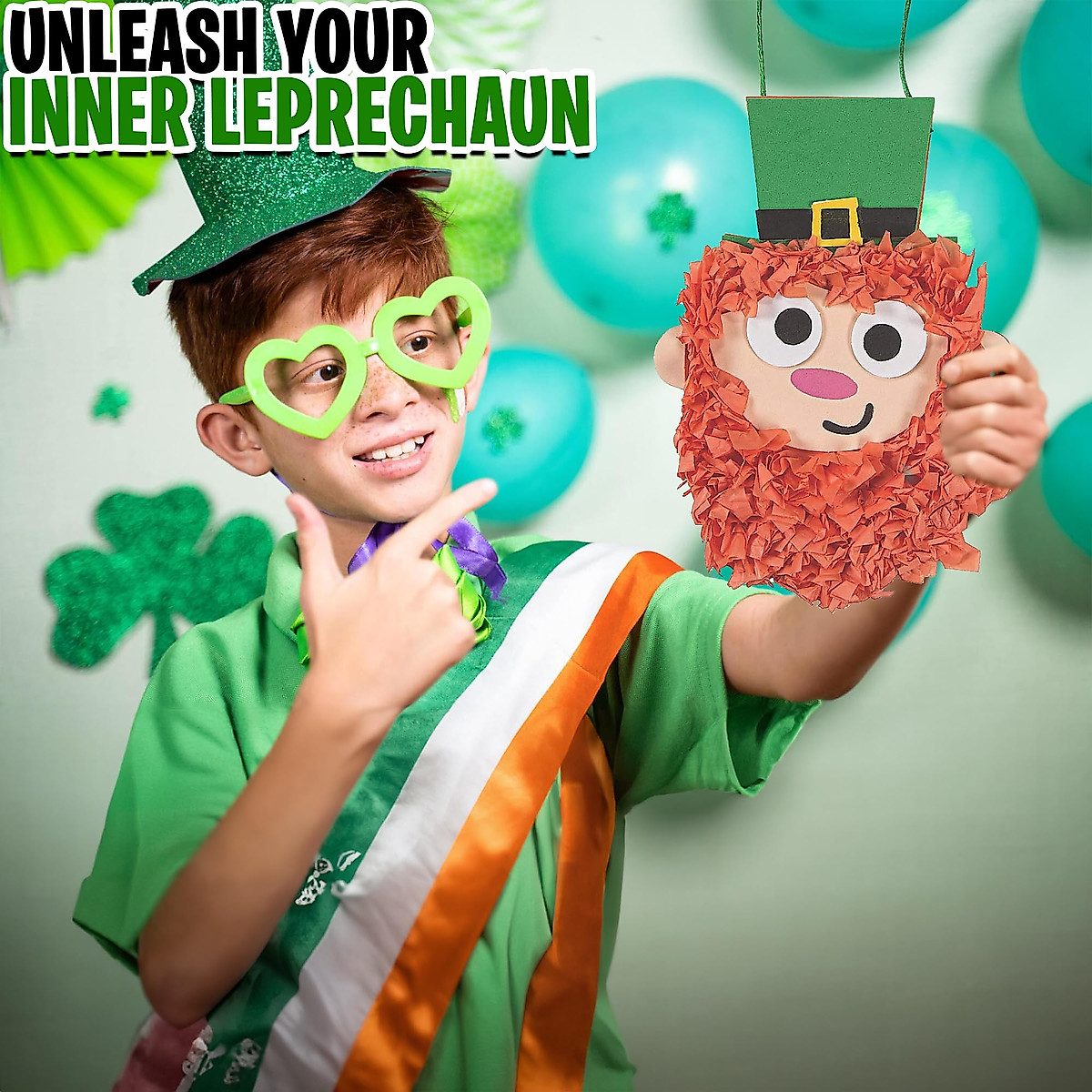 Leprechaun Crinkle Tissue Sign Craft Kit - Makes 12 - St. Patrick's Day Crafts for Kids and Fun Home Activities