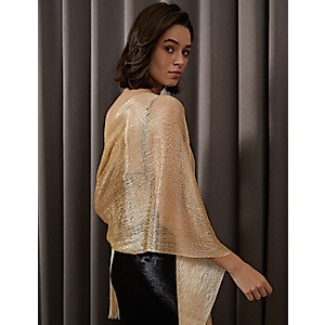 MissShorthair Sparkly Shawls and Wraps for Evening Dresses,Shawl Wraps for Women Wedding Party with Buckle