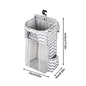 Hanging Changing Table Organizer Diaper Holder Cot Organizer for Crib Car Nursery Organizer for Bathroom, Children's Room, Nursery - Clear Window Caddy Hanger