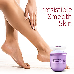 Lavender Lilac Body Butter - Shea Cream with Jojoba Oil & Vitamin E - Hydrating Natural Moisturizer for Hands - 5.74 Fl Oz