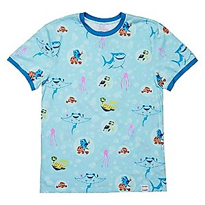 Loungefly Apparel: Pixar Finding Nemo 20th Anniversary Bubbles Unisex Tee - Size Large