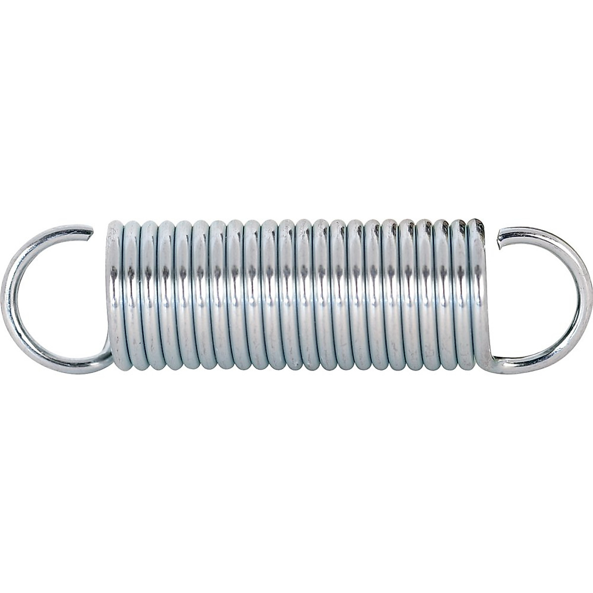 Prime-Line SP 9610 Extension Spring, Spring Steel Construction, Nickel-Plated Finish, 0.072 GA x 5/8 In. x 2-1/2 In., Single Loop Open, 2 Count (Pack of 1)