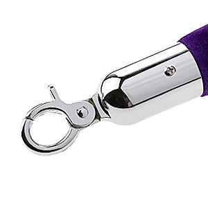 YiYLunneo Velvet Hanging Ropes Crowd Control Stanchion Ropes fit for Movie Theaters,Grand Openings,Restaurants,Hotels (1.5Meter, Purple)