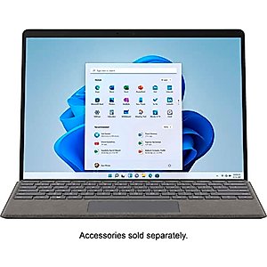 Microsoft Surface Pro 8 Tablet, 13" QHD Touchscreen, Intel Core i5-1135g7 (Up to 4.2GHz), Intel Iris Xe Graphics, 8GB DDR4 RAM, 256GB PCIe SSD, Device Only, Windows 11h, Platinum, with MTC Stylus Pen