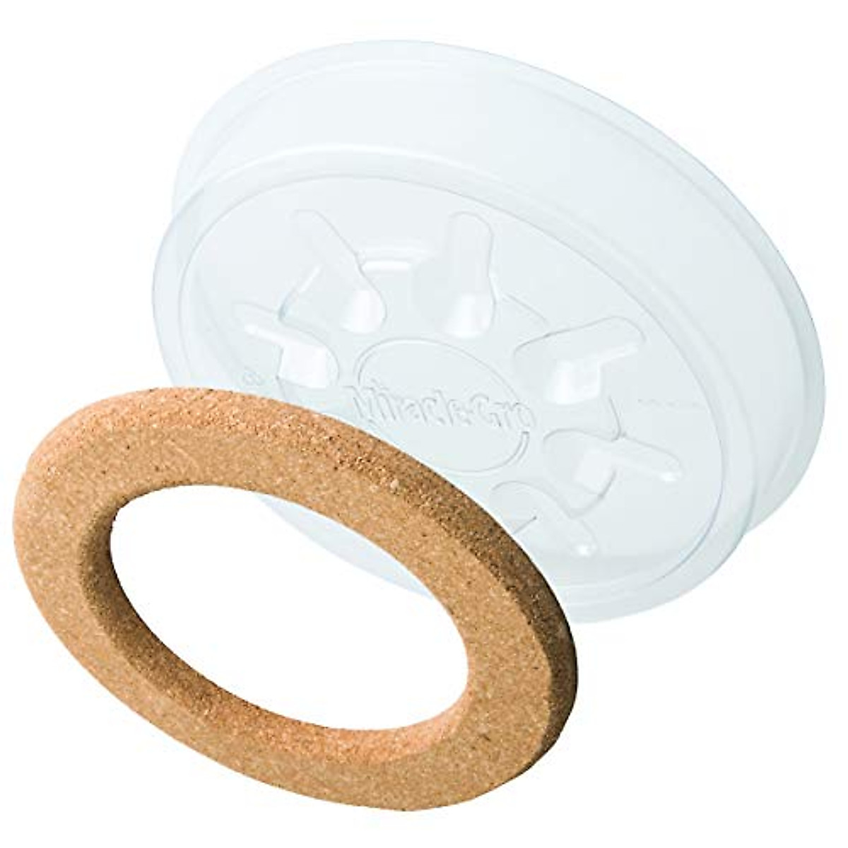Miracle-Gro SMGCKV14 14" Hybrid Cork/Plastic Saucer, Clear