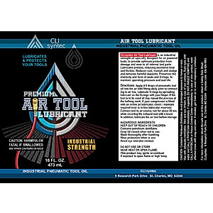 Premium Air Tool Lubricant - 16 FL. OZ. Industrial Pneumatic Tool Oil