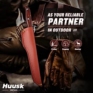 Huusk Meat Cleaver Knife Fillet Knife for Meat Cutting Vegetable Cleavers with Ergonomic Handle Chopping Knives for Kitchen Japanese Boning Knife Meat Butcher Knife for Fish Chincken Gift for Dad