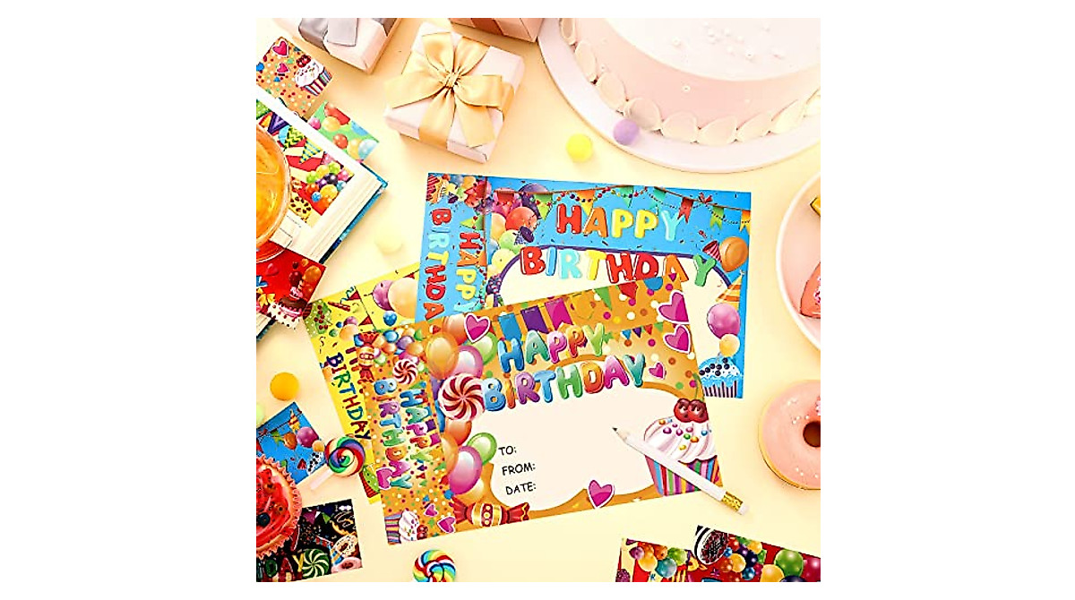 Happy Birthday Certificates & Bookmarks for Kids Classroom – 72 Pack