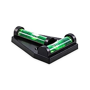 Camco RV T Level | Assists You in Leveling Your RV | For Front-to-Back and Side-to-Side Leveling | Screw-Mounted (25543), Green,black