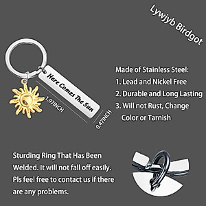 Lywjyb Birdgot Lyrics Gift Inspiring Meaningful Gift Here Comes The Sun Key Rings