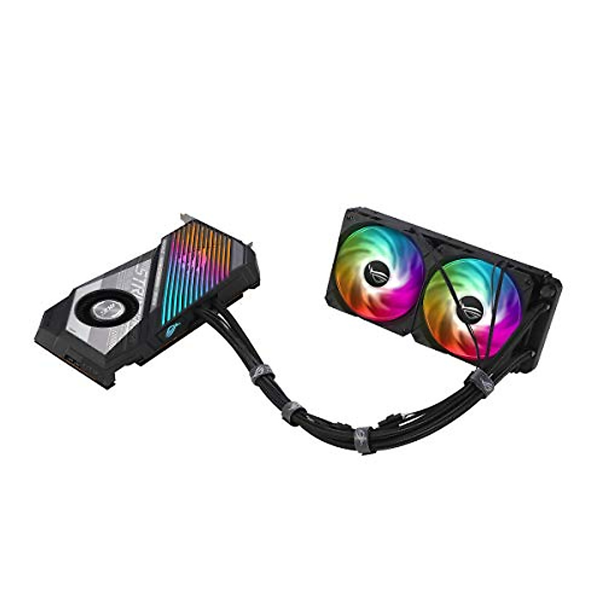 ASUS ROG Strix LC AMD Radeon™ RX 6800 XT OC Edition Gaming Graphics Card (PCIe 4.0, 16GB GDDR6, HDMI 2.1, DisplayPort 1.4a, Full-Coverage Cold Plate, 240mm Radiator, 600mm tubing, GPU Tweak II)