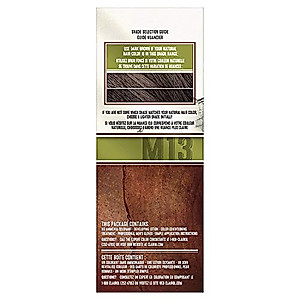 Clairol Natural Instincts Semi-Permanent Hair Dye for Men, M13 Dark Brown Color Hair Color, Pack of 3